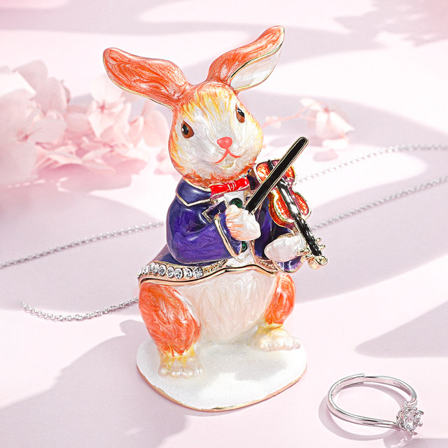 Japanese Picals Bran Rabbit Jewelry Box Men and Women Couple Getting ...