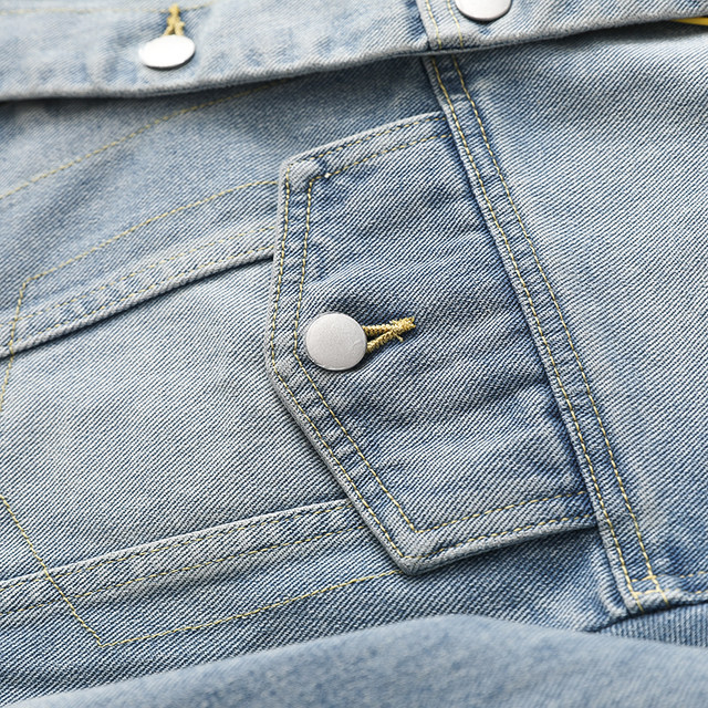 Egger 2024 Autumn New Retro Denim Jacket Stand Collar Long Sleeve Loose ...