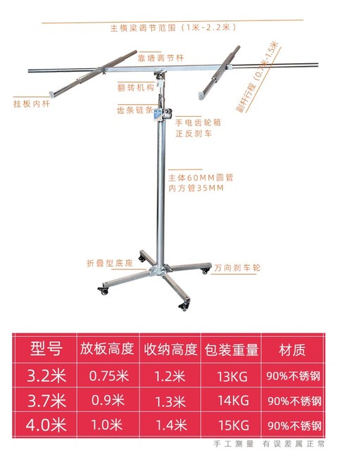 Woodworking ceiling artifact gypsum board Etter board lift rod ...