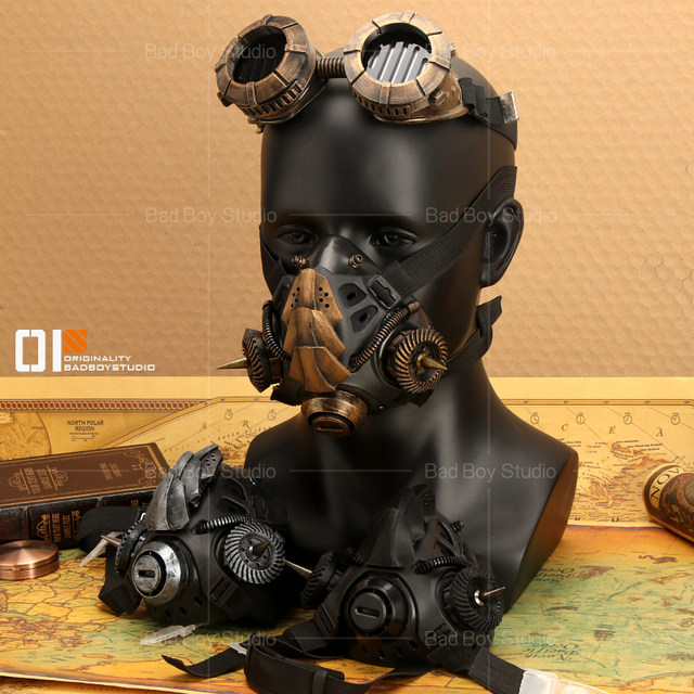 Steampunk mask gas mask cos sci-fi mechanical mecha lolita battle ...