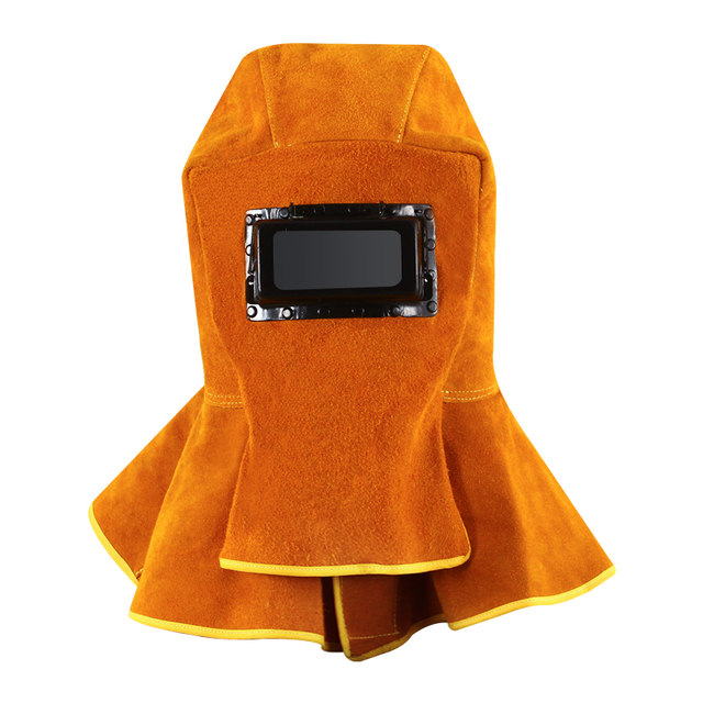 Jiedun automatic dimming mask enlarged cowhide welding mask shawl argon ...