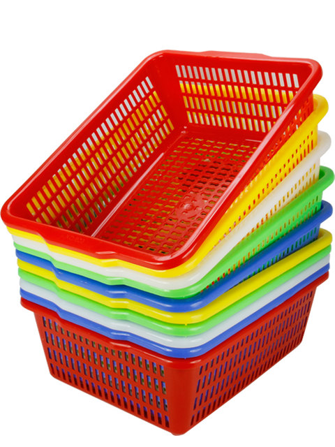 Plastic frame basket basket rectangular kitchen washing basket hollow ...