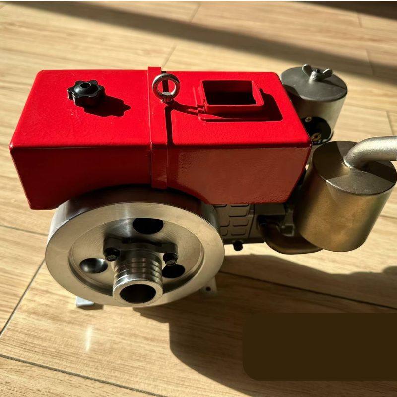 Retro miniature tractor engine startable metal internal combustion ...