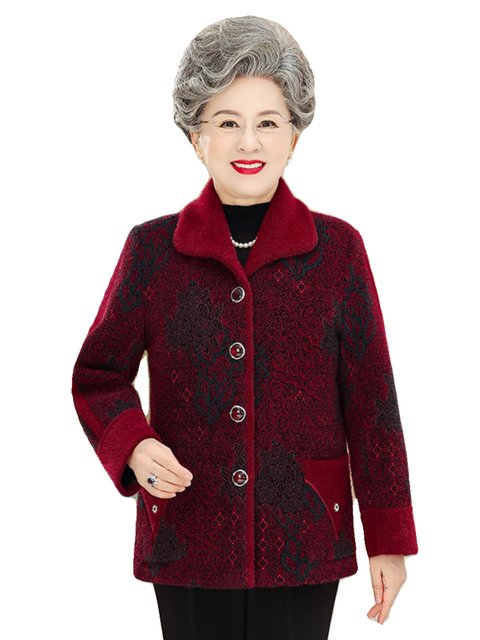 Middle-aged and elderly autumn and winter clothes for female mother ...