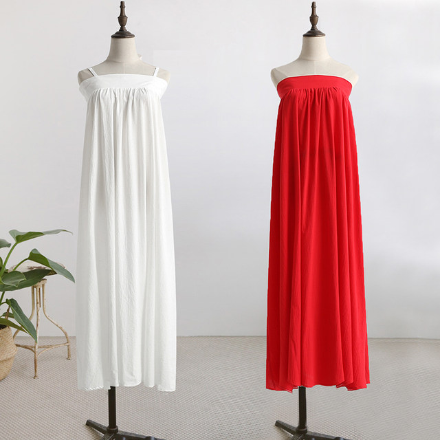 Chest-length Hanfu base skirt, pure cotton, electrostatically removable ...