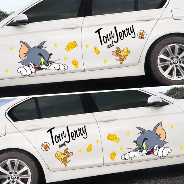 Tom and Jerry Car Stickers Tom Jerry Creative Stylish Car Body ...
