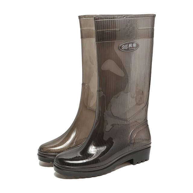 Rainwash women's fashion wearing high -tech rain boots new transparent ...