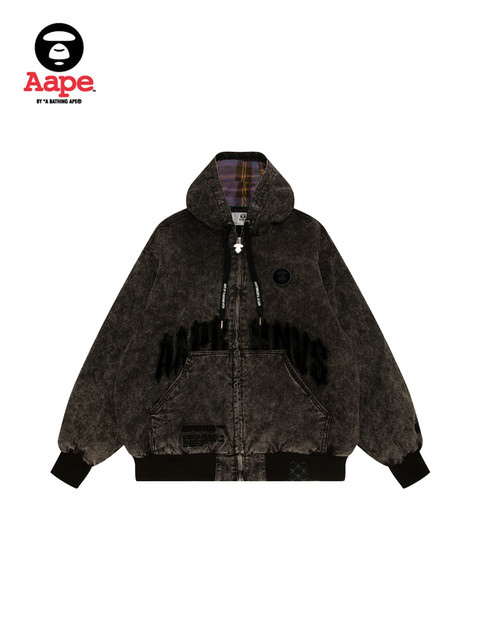 Aape Flagship Men's Spring & Fall Ape Badge Washed and Distressed ...