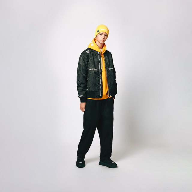 AAPE Men's Spring and Summer Ape Yan letters, cool handsome MA1 flight ...