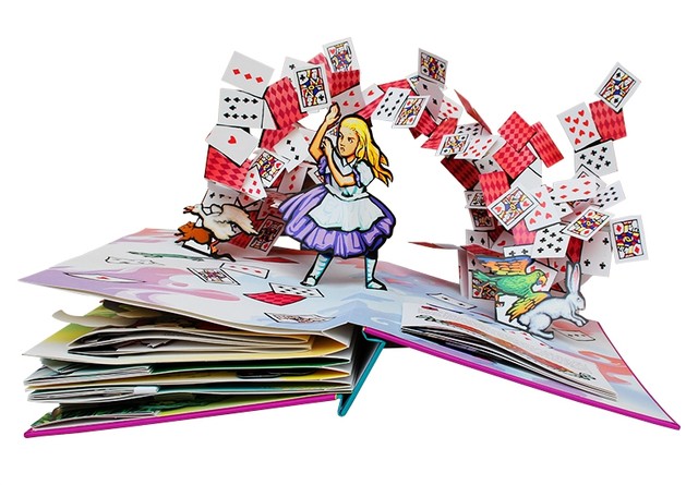 3D three-dimensional book series Alice's Adventures in Wonderland ...