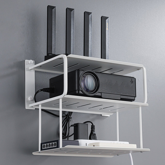 Aluminum alloy TV wall set-top box router wall-mounted storage box ...