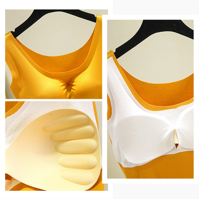 Wear Modal Seamless Camisole Women's Summer Thin Padded Underwear with ...