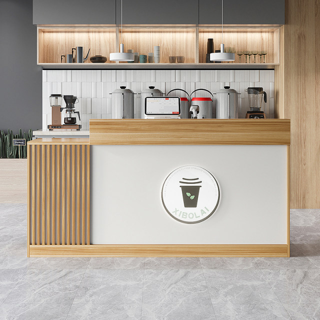 Bar cashier stand shop small fashion, simple modern milk tea shop ...