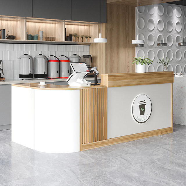 Bar cashier stand shop small fashion, simple modern milk tea shop ...