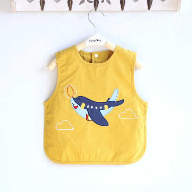 Kindergarten eating bibs, rice bags, boys' pure cotton waterproof ...