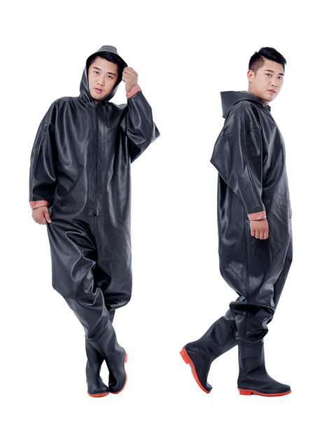 One-Piece Waterproof Waders for Fishing, Thickened Full-Body Waders ...