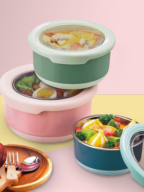 Telmei 304 stainless steel fresh -keeping box with lid to seal the anti ...