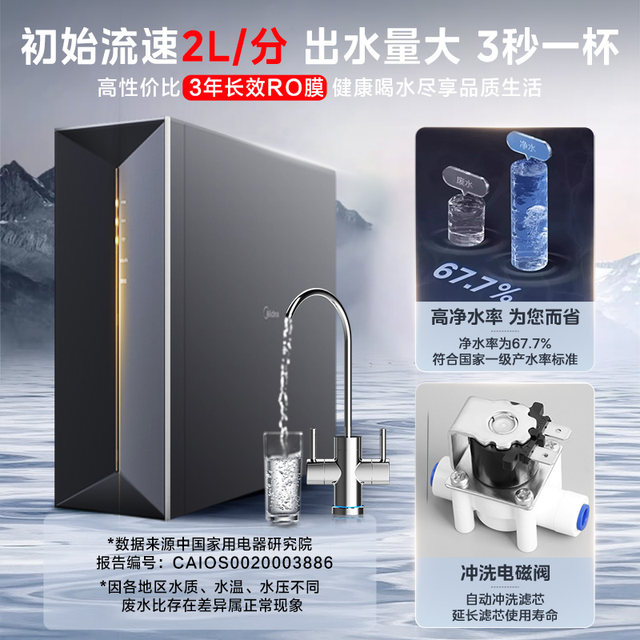 Midea water purifier household direct drinking reverse osmosis RO water ...