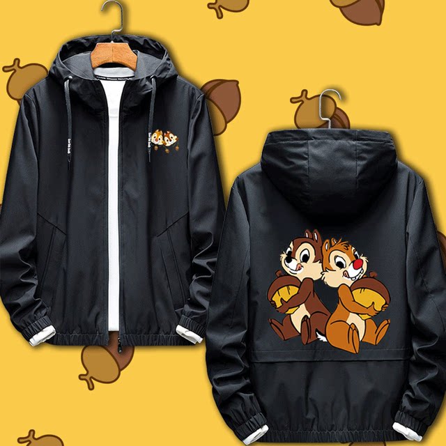 Cartoon joint chipmunk cardigan Chichititi couple hooded clothing for men and women cute trendy ...