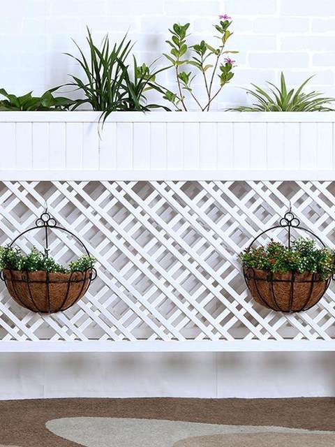 White Restaurant Screen Flower Stand Partition Outdoor Anti-Corrosion ...