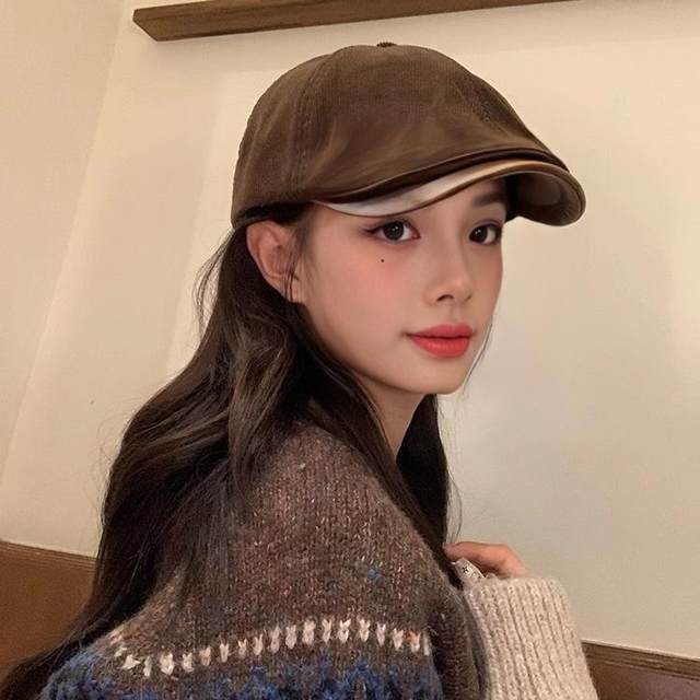 2024 New Progressive Hat Women's British Retro Reverse Peaked Cap ...