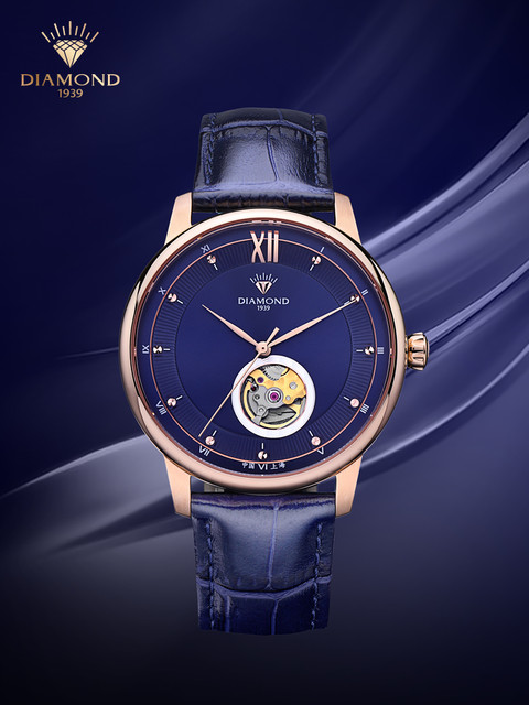 Shanghai Watch 9mm Thin Hollow Automatic Mechanical Fashion Casual ...