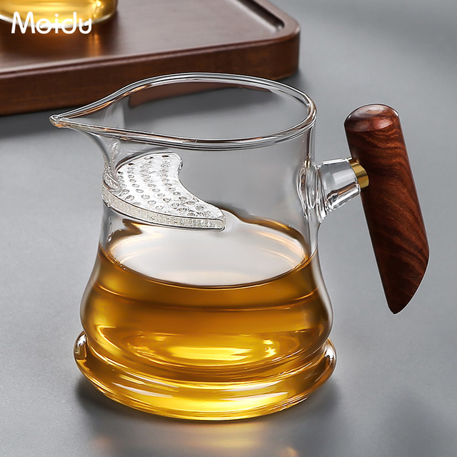 Crescent Fair Cup Glass High-end Tea Leak Filter Mesh Integrated Tea ...