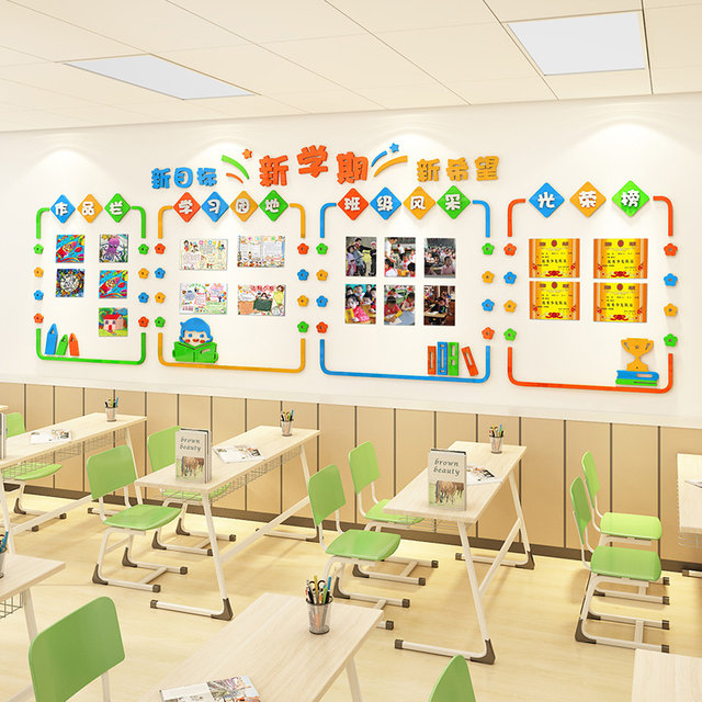 Class work column classroom blackboard newspaper learning garden layout ...