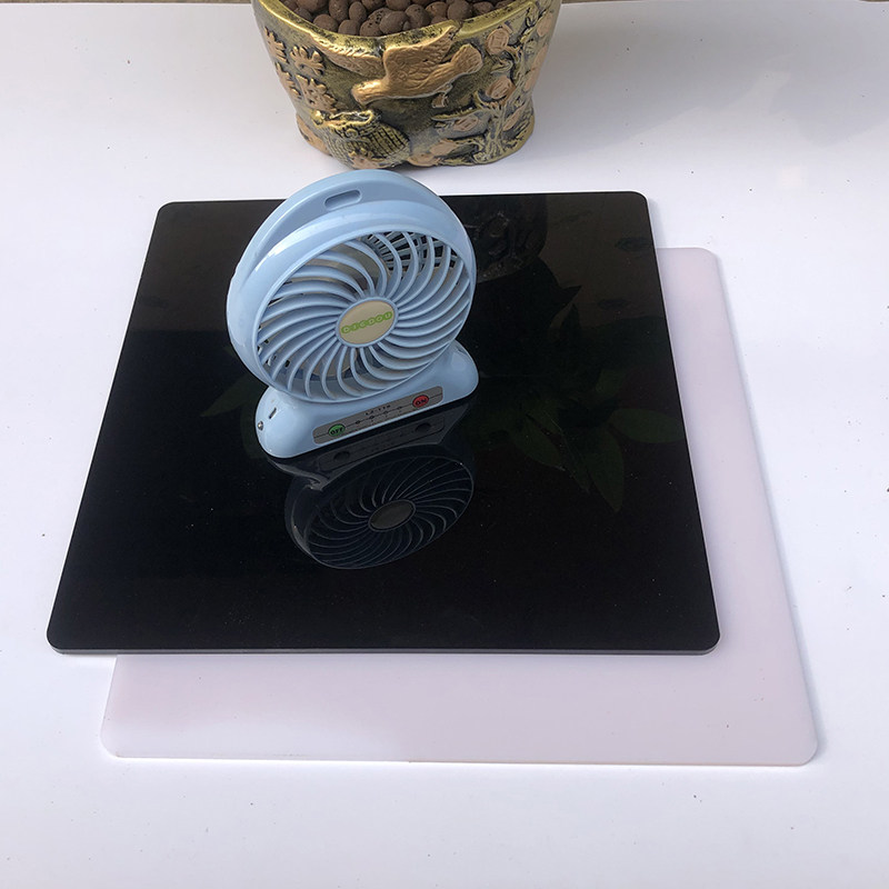 Black Acrylic Photography Reflection Plate Mirror Reflective White ...