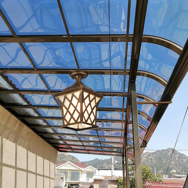 Glass Sunroom Ceiling Lamp for Outdoor Areas - Waterproof and Sunscreen