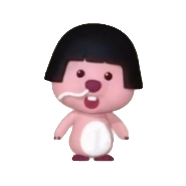 Loopy little beaver cute three-dimensional refrigerator sticker blind ...