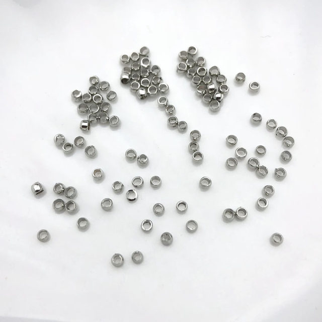 Early Moon DIY metal rice bead pure copper partition positioning beads ...