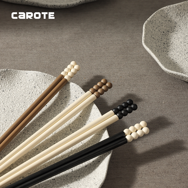 Carrot alloy chopsticks for household use high-end high-value jelly ...