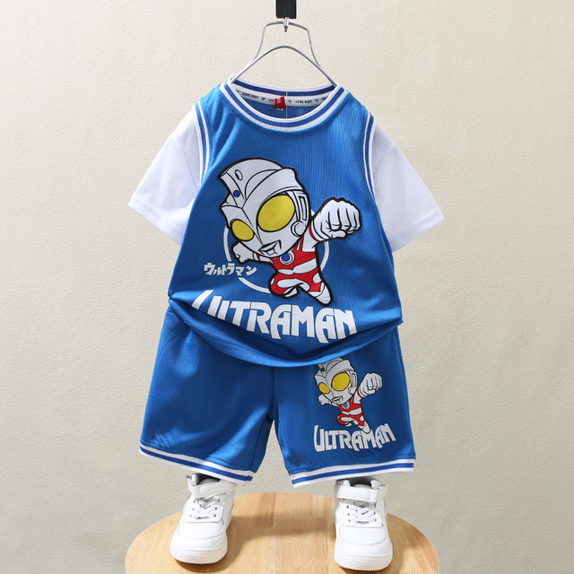 Ultraman Clothes Boys Summer Suit 2024 New Style Children's Summer Suit ...