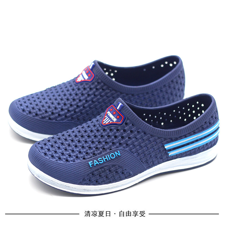 Anti-slip bag head hole shoes soft sole men's summer student beach ...