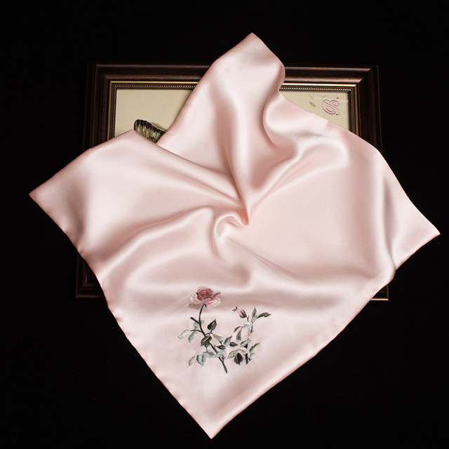 Silk embroidered handkerchief handmade Su embroidery handkerchief ...