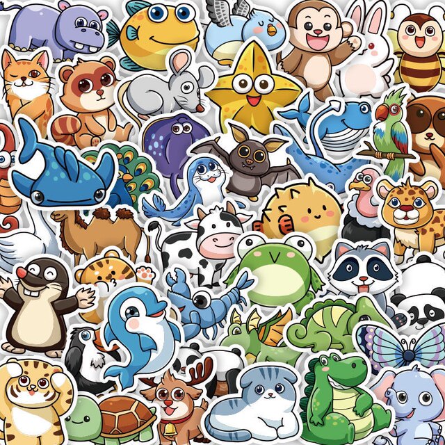 200 small animal children's stickers reward stickers to praise primary ...