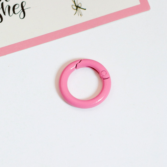 DIY jewelry accessories 25mm metal paint color card ring spring open ...
