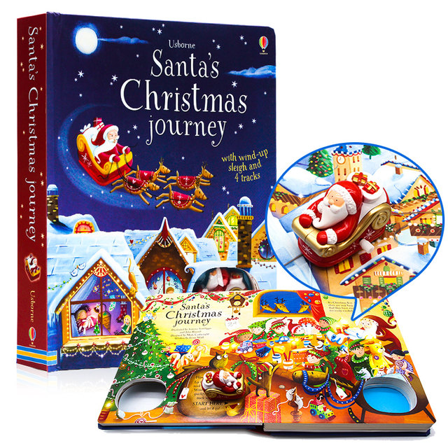 Spot Usborne Santa's Christmas Journey with Wind-Up Sleigh English ...