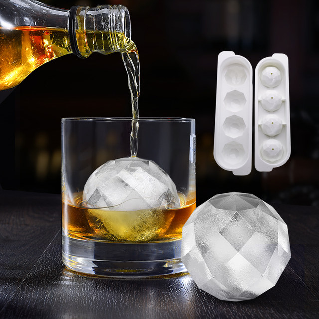 Japanese transparent creative whiskey household polygonal ice ball mold ...