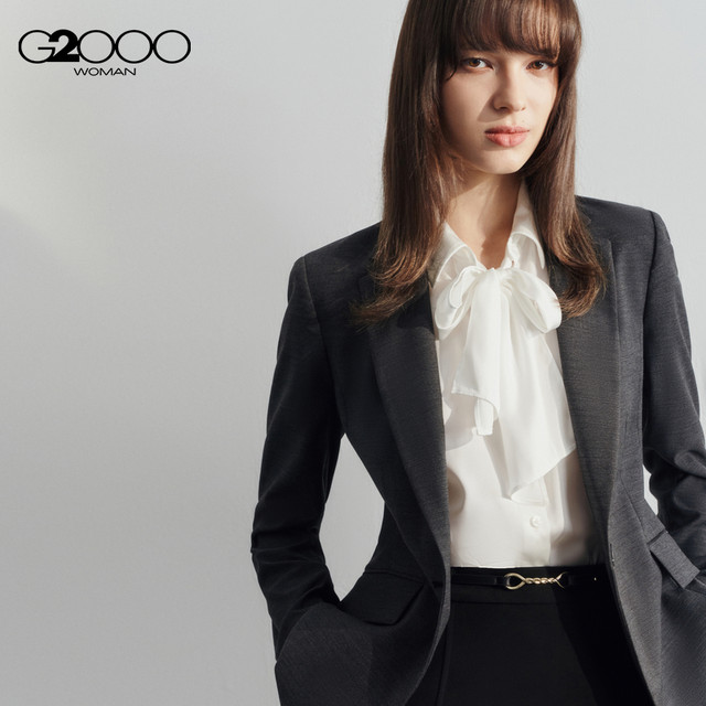 G2000 women's 2024 autumn clothing mall's same style jacquard texture elastic suit jacket.