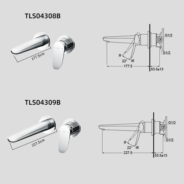 TOTO wall-mounted faucet TLS04308BTLS0430B buried wall concealed basin ...