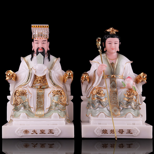 The Jade Emperor statue, the Queen Mother, the Goddess and the Empress ...