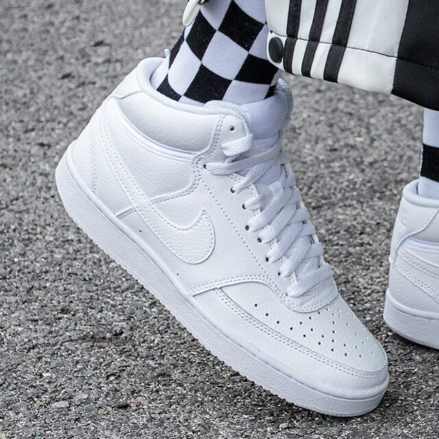 Nike Nike White Simple Air Force One Women's Shoes Soft Sole High Top ...