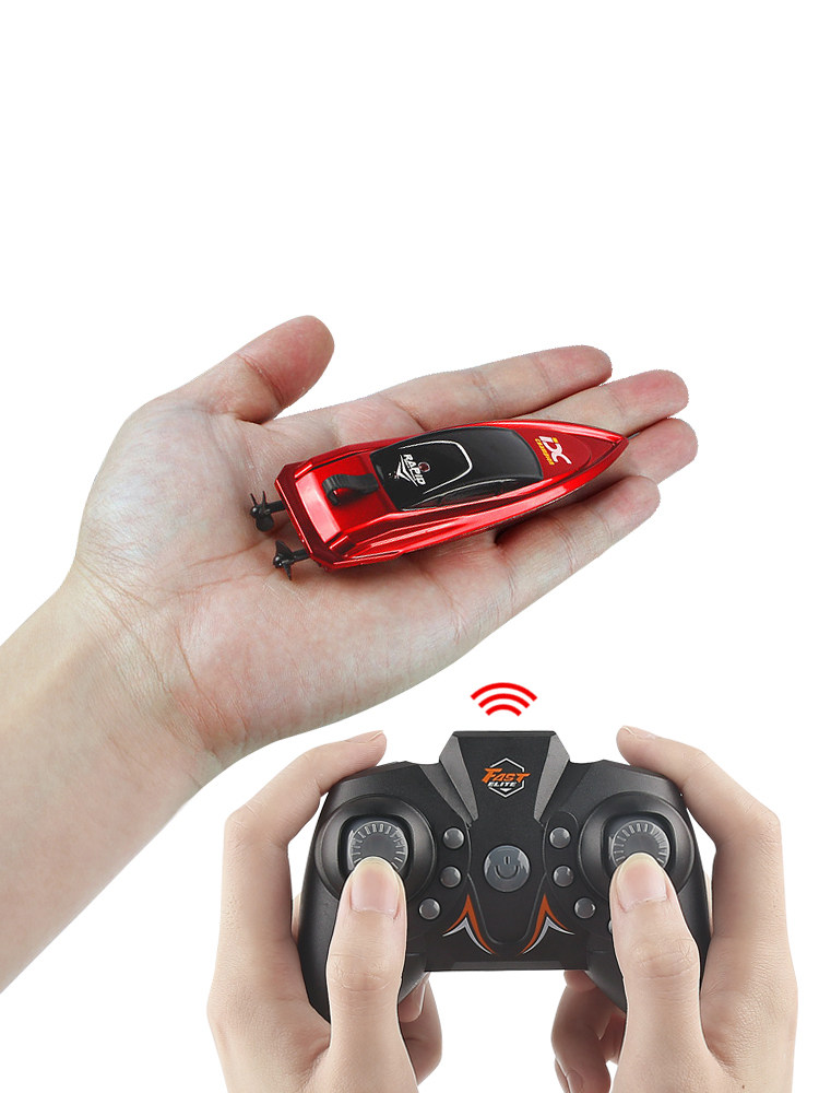 Mini barco pequeño con control remoto de 2,4g, lancha rápida lanzable ...