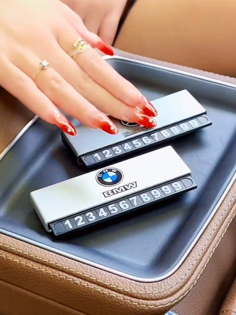 New metal temporary parking license plate car moving card number plate ...