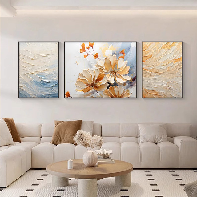 Dafen oil painting village living room decoration painting cream ...