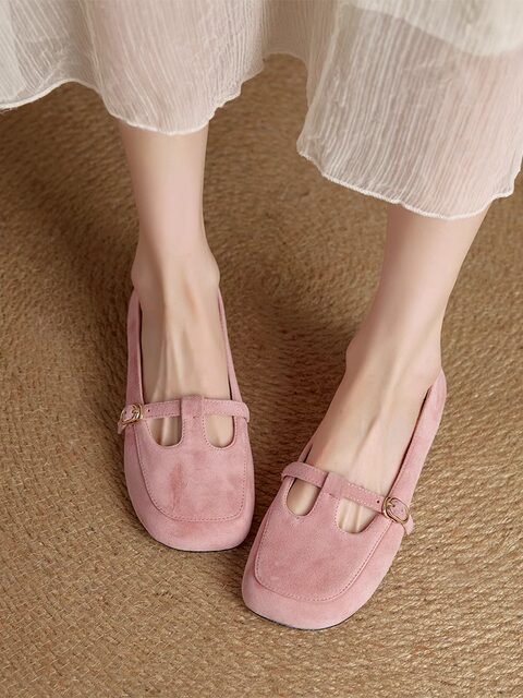 French retro Mary Jane shoes for women 2025 new spring one-legged bean ...