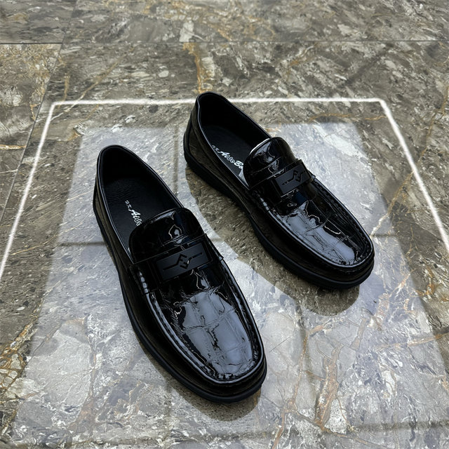 Men's Dou Doudou Shoes Spring New One Pnegen Leather Shoes Bright ...
