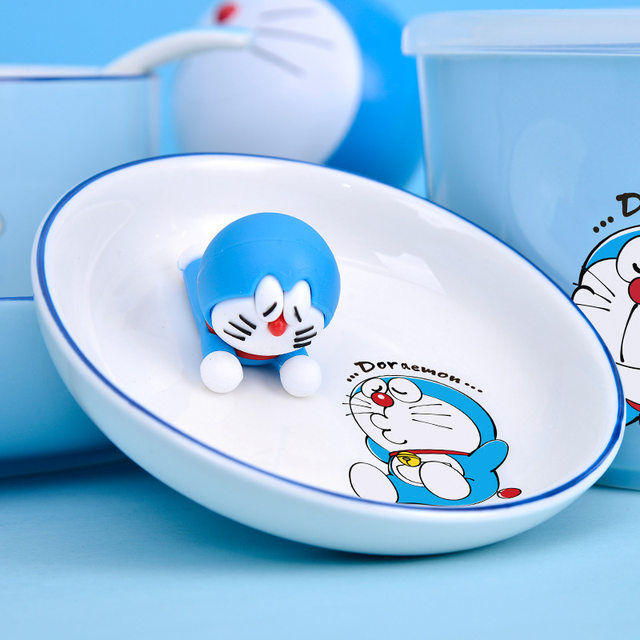 Doraemon ceramic tableware is given as a housewarming gift, jingle cat ...